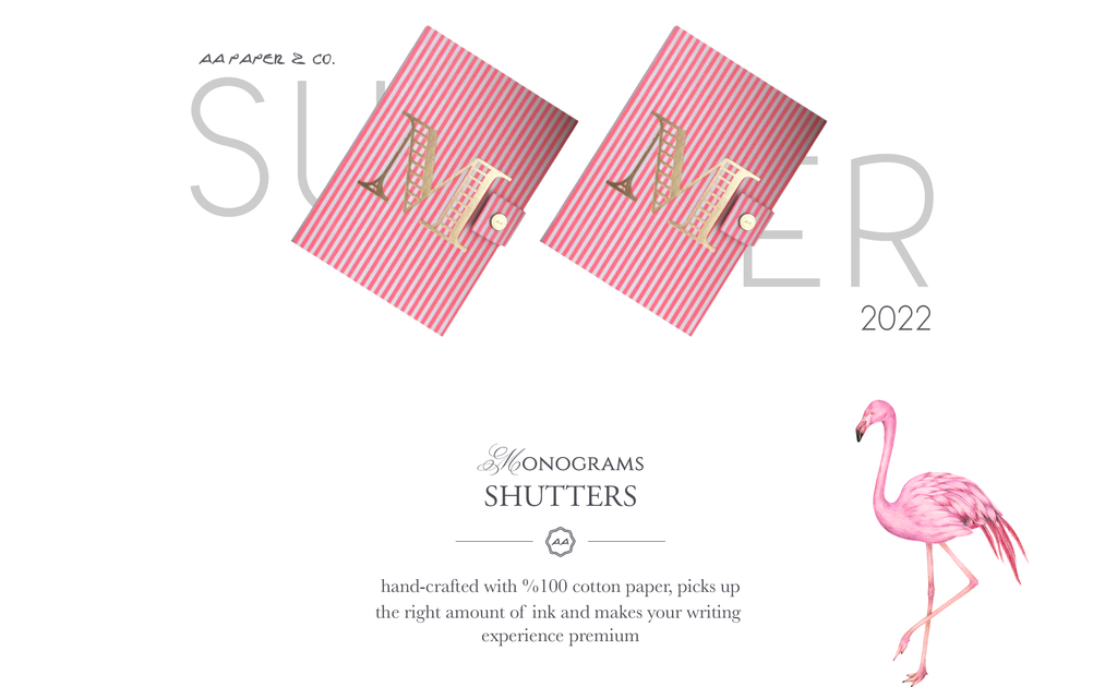 Monogram Shutters Notebook – AA Paper&Co.